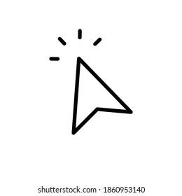 Arrow Click Icon Clicking Cursor Linear Stock Vector (Royalty Free ...
