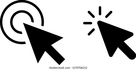 Arrow Click Icon Set Stock Vector (Royalty Free) 1570706212 | Shutterstock