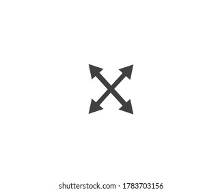 Arrow Cross Symbol Logo Design Icon Stock Vector (Royalty Free ...
