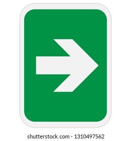 Arrow Direction Icon Evacuation Route Illustration Stock Vector ...