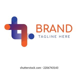 Arrow Down Connection Logo Design Template Stock Vector (Royalty Free ...