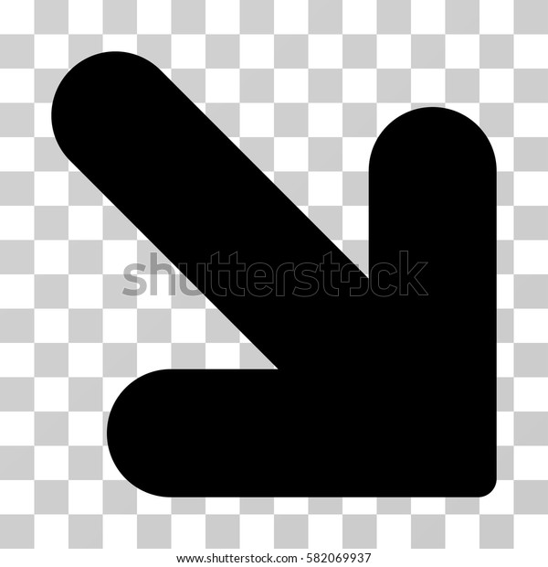Arrow Down Right Vector Pictogram Illustration Stock Vector (Royalty ...