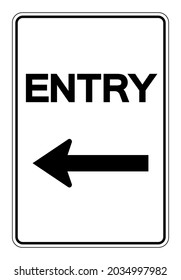 Arrow Entry Left Symbol Sign Vector Stock Vector (Royalty Free ...