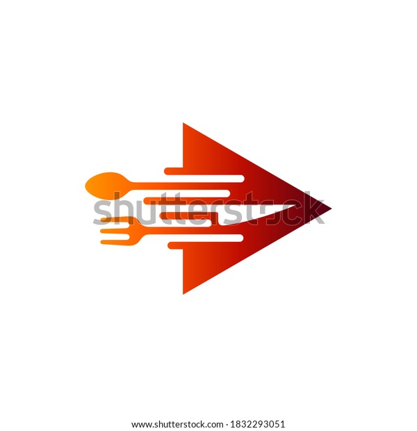 Arrow Fast Food Logo Concept Arrow Stock Vector (Royalty Free ...