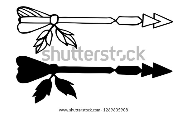 Arrow Feather Vector Illustration Graphic Design Stock Vector (Royalty ...