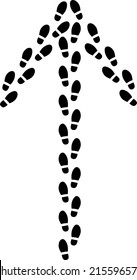 Footprints Shape Arrow Vector Illustration 스톡 벡터(로열티 프리) 1535260880 ...