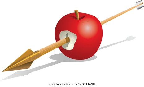 112 Arrow through apple Images, Stock Photos & Vectors | Shutterstock
