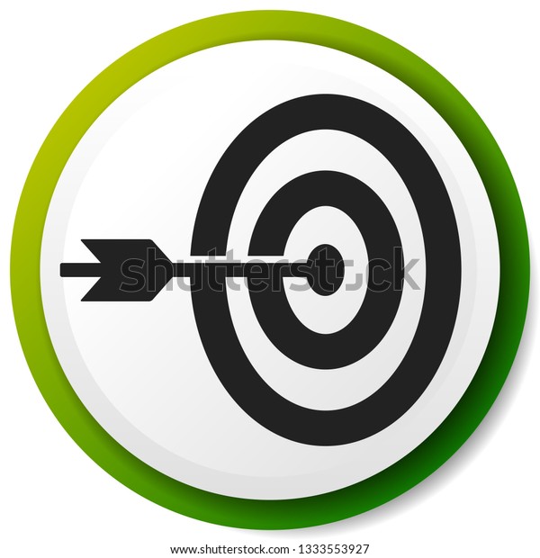 Arrow Hitting Target Center Icon Precision Stock Vector (Royalty Free ...