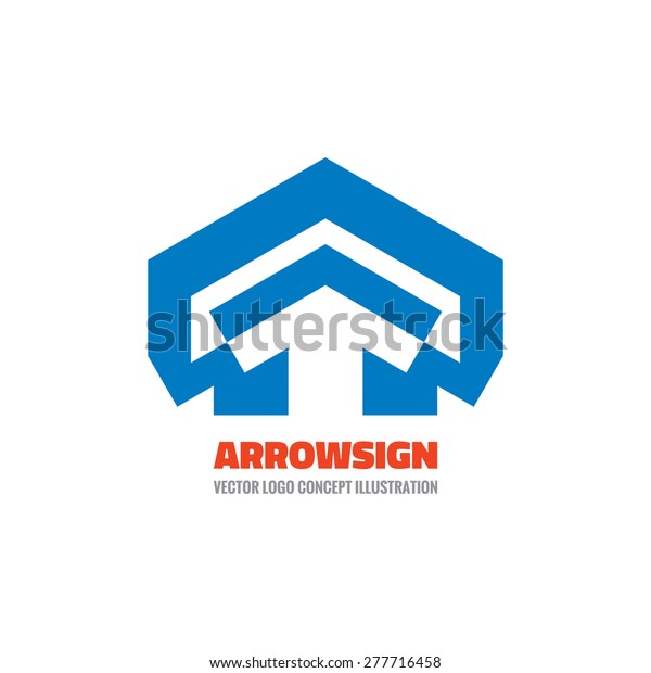 Arrow House Vector Logo Template Concept Stock Vector (Royalty Free ...