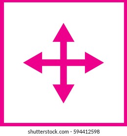 Four Sided Arrowvector Icon: vector de stock (libre de regalías ...