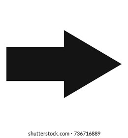 Arrow Icon Black Simple Illustration Arrow Stock Vector (Royalty Free ...