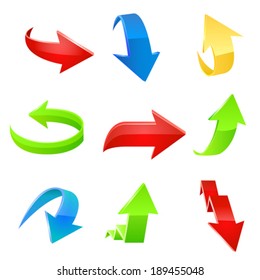 Colorful Arrow Set Stock Vector (Royalty Free) 1187735191 | Shutterstock