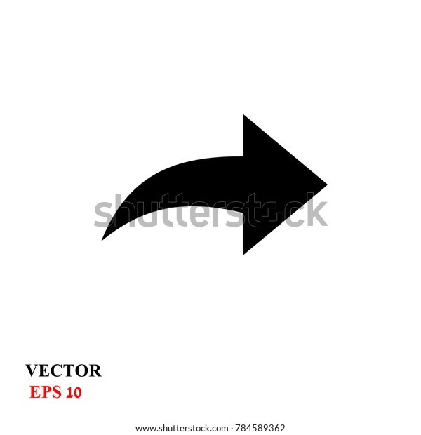 Arrow Icon Share Symbol Isolated Forward Stock Vector (Royalty Free ...