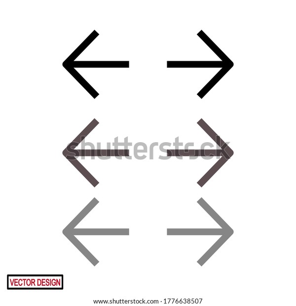 Arrow Icons Flat Style Directive Guide Stock Vector (Royalty Free ...