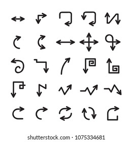 Single Direction Arrow Icon Set Stock Vector (Royalty Free) 1053456266 ...