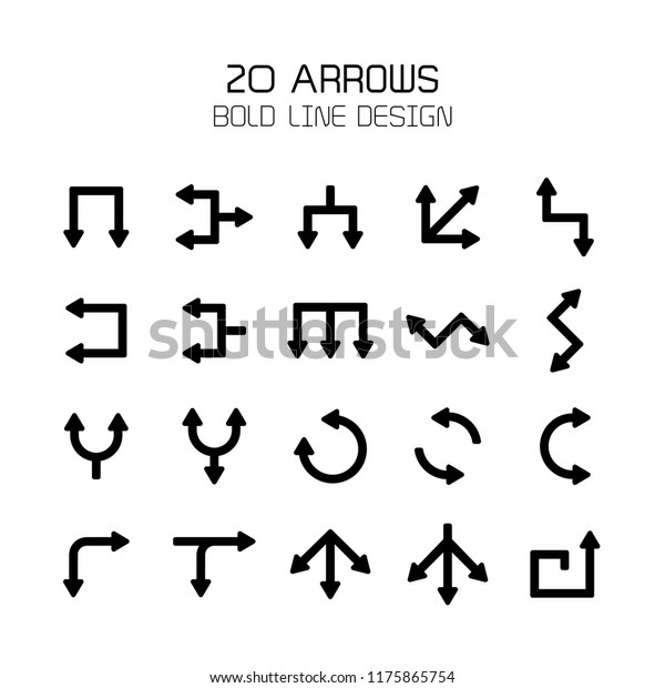 Arrow Icons Set Illustration Stock Vector (Royalty Free) 1175865754 ...