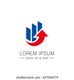 Arrow Increase Company Logo Stock Vector (Royalty Free) 657544774