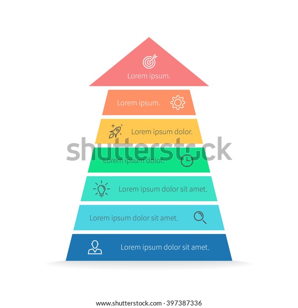 Arrow Infographic Arrow Pyramid Chart Diagram Stock Vector (Royalty ...