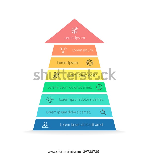 Arrow Infographic Arrow Pyramid Chart Diagram Stock Vector (Royalty ...