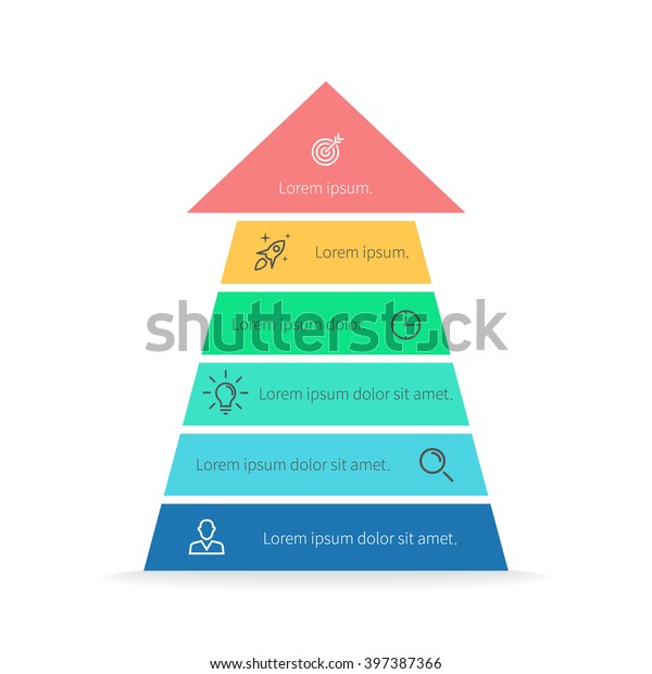 Arrow Infographic Arrow Pyramid Chart Diagram Stock Vector (Royalty ...