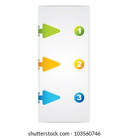 Arrow Labels Numbers One Three Stock Vector (Royalty Free) 103560746 ...