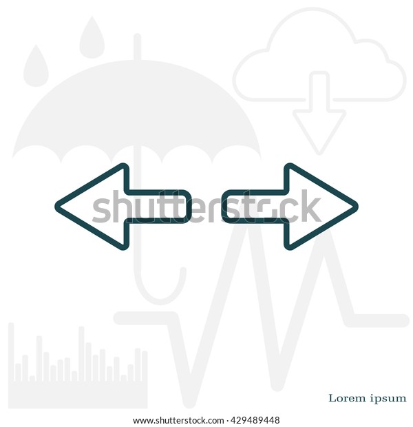 Arrow Left Right Line Icon Stock Vector (Royalty Free) 429489448 ...