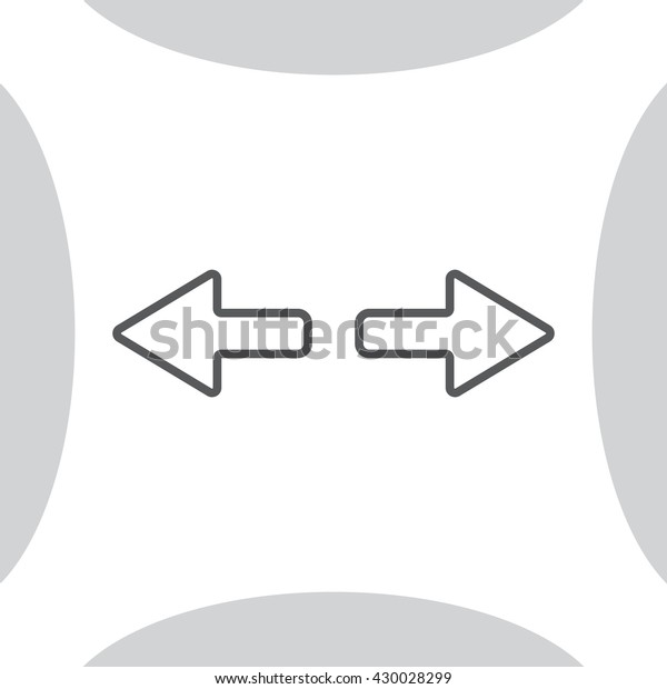 Arrow Left Right Line Icon Stock Vector (Royalty Free) 430028299 ...