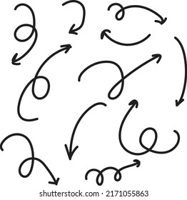 Arrow Line Art Illustration Stroke Stock Vector (Royalty Free ...