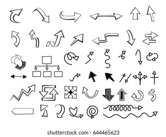 Arrow Line Art Set Graphic File Stock Vector (Royalty Free) 644465623 ...