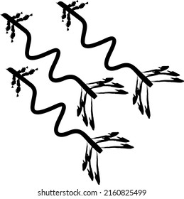 Arrow Meandering Arc Icon Logo Illustration Stock Vector (Royalty Free ...
