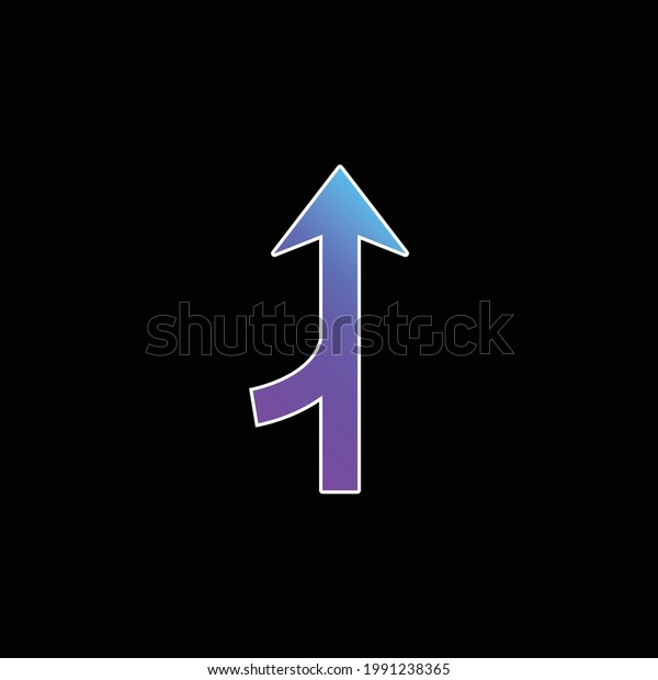 Arrow Merge Symbol Blue Gradient Vector Stock Vector (Royalty Free ...
