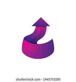 Arrow Modern Logo Icon Template Stock Vector (Royalty Free) 1445753285 ...