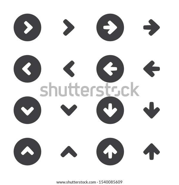 Arrow Navigation Set Ui Websites Vector Stock Vector (Royalty Free ...