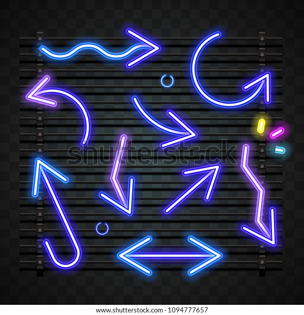 Arrow Neon Sign Stock Vector (Royalty Free) 1094777657