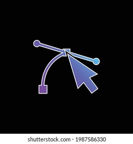 Arrow Pointing Connector Lines Blue Gradient Stock Vector (Royalty Free ...