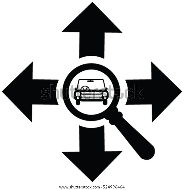 Arrow Pointing Four Directions Resembling North Stock Vector (Royalty ...