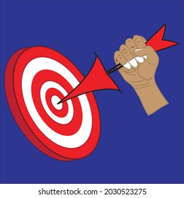 Arrow Red Blue Target Stock Vector (Royalty Free) 2030523275 | Shutterstock