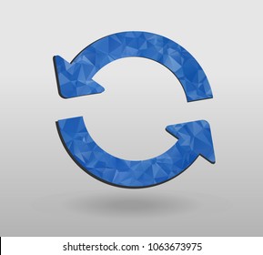 Two Arrows Icon Update Symbol 3d Stock Illustration 2056053107