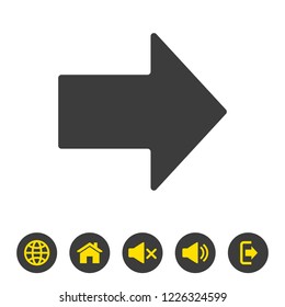 Arrow Right Icon On White Background Stock Vector (Royalty Free ...