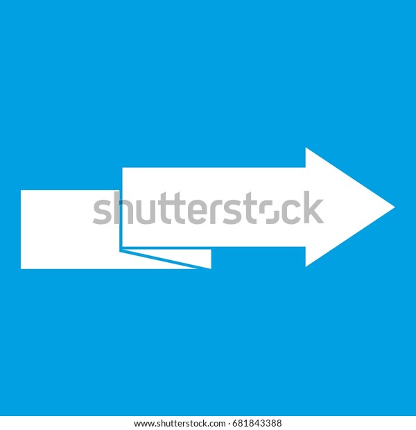 Arrow Right Icon White Isolated On Stock Vector (Royalty Free ...