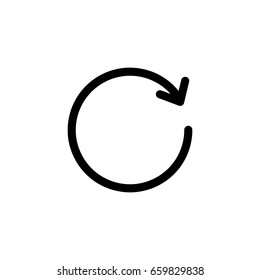 Arrow Rotating Circle Icon Vector Stock Vector (Royalty Free) 659829838 ...
