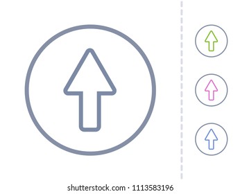 Arrow Round Stroke Buttons Simple Vector Stock Vector (Royalty Free ...
