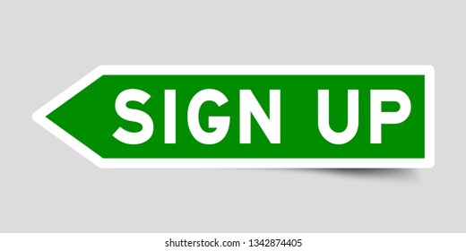Arrow Shape Green Color Sticker Word Stock Vector (Royalty Free ...