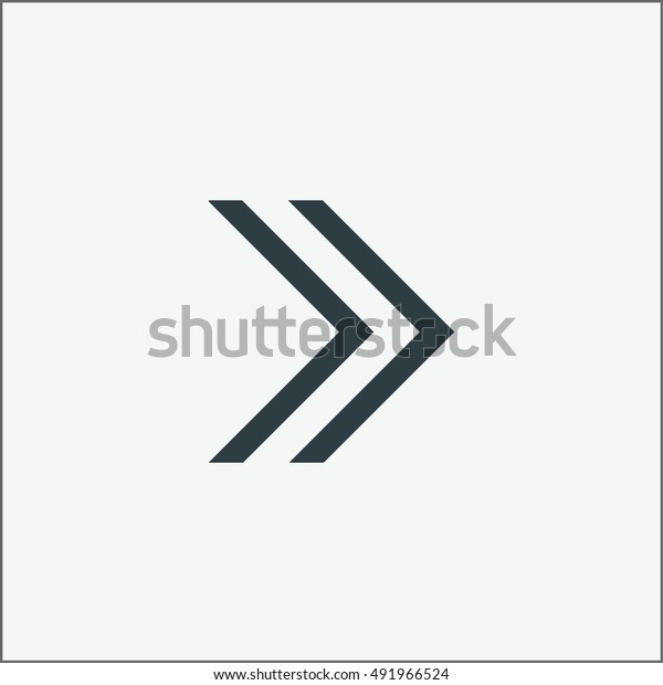 Arrow Sign Icon Next Page Arrow Stock Vector (Royalty Free) 491966524