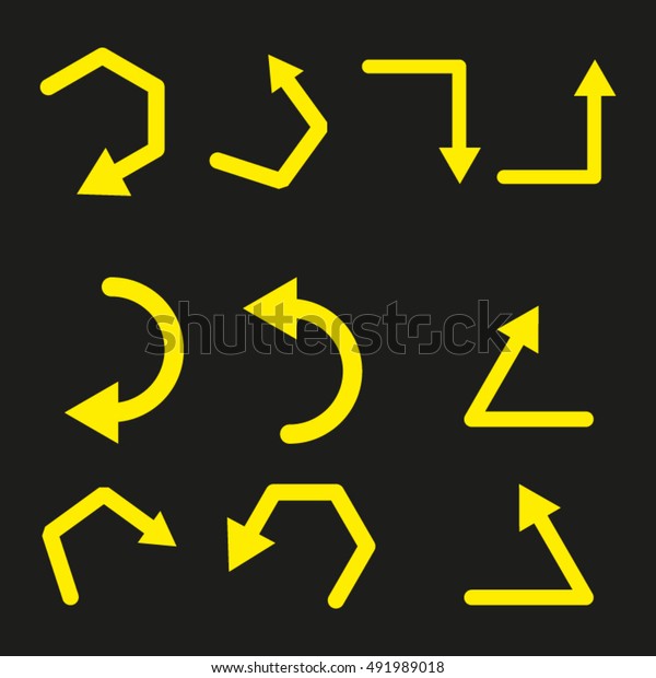 Arrow Signs Set Vector Icon Stock Vector (Royalty Free) 491989018 ...