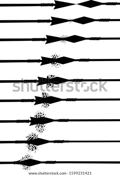 Arrow Spear War Scene Stock Vector (Royalty Free) 1599231421 | Shutterstock