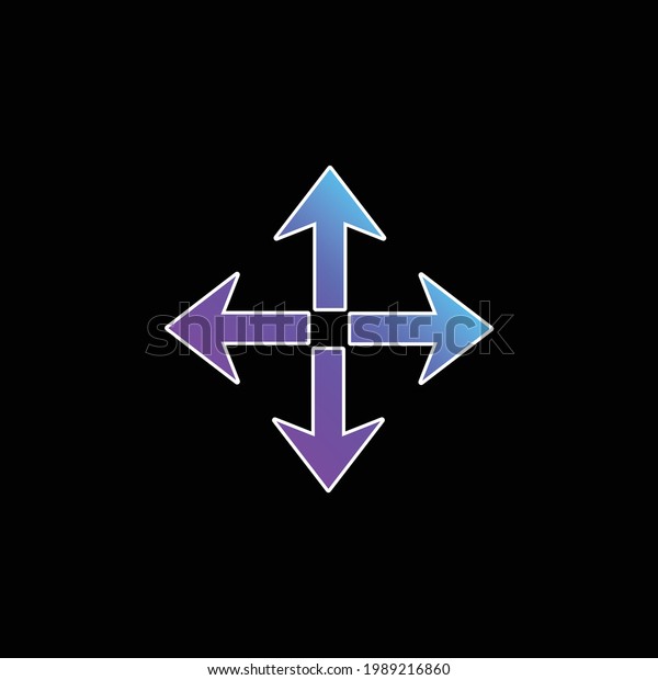 Arrow Spread Symbol Blue Gradient Vector Stock Vector (Royalty Free ...