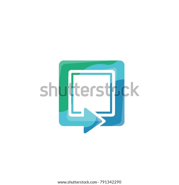 Arrow Square Logo Template Colorful Concept Stock Vector (Royalty Free) 791342290 | Shutterstock