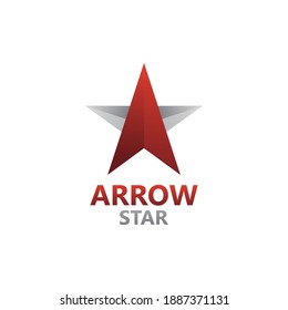 Arrow Star Logo Template Design Stock Vector (Royalty Free) 1887371131 ...