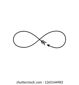Arrow Stylized Black Infinity Symbol Stock Vector (Royalty Free ...